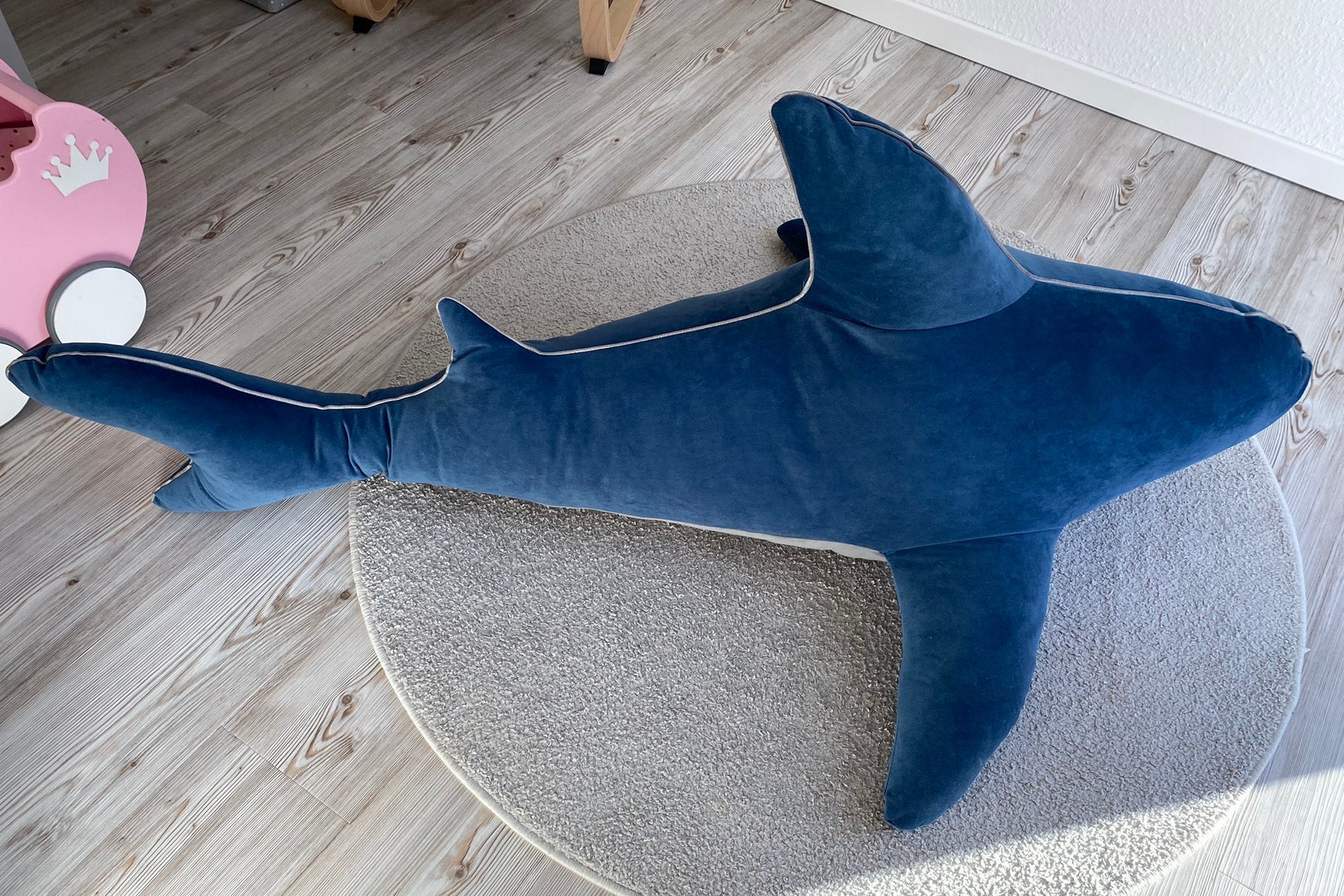 Giant Shark Stuffed Animal 150 Cm, 100% Handmade, Bottom Cushion - Etsy
