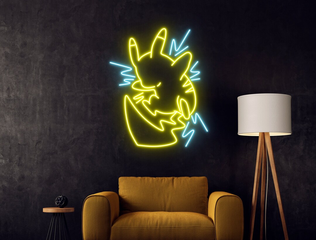 Pikachu Neon Sign Pokemon Neon Sign Anime Neon Sign Japanese Neon Sign ...