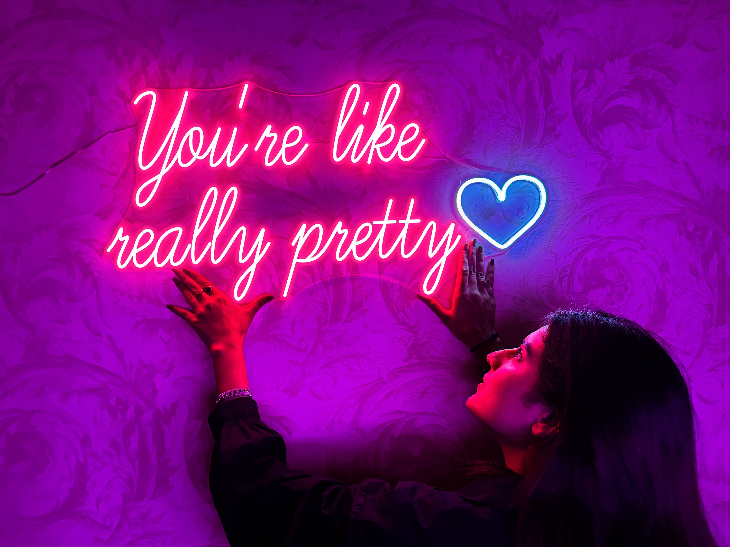 You're Like Really Pretty Neon Sign Custom Led Neon Sign Name Neon Sign ...