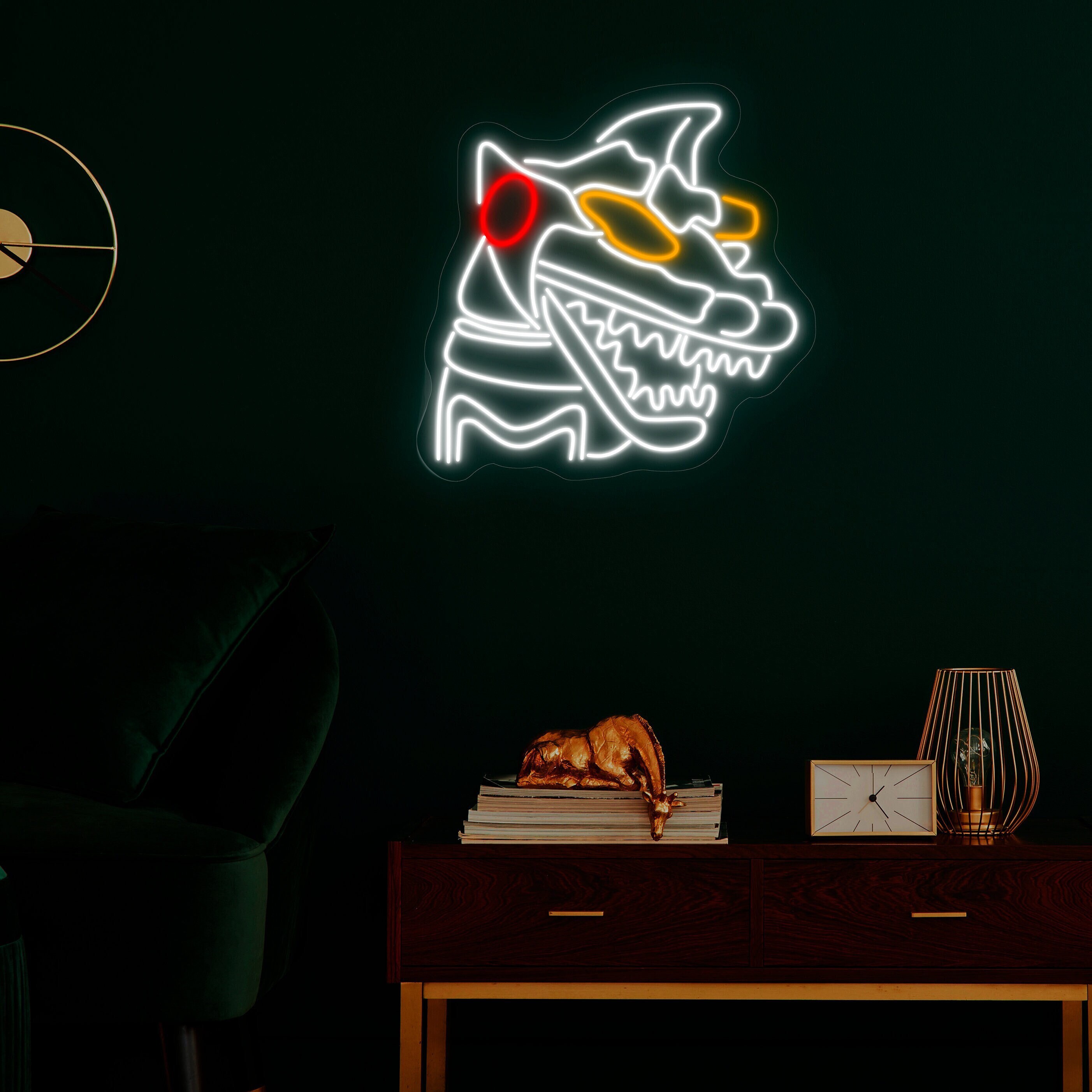 Mecha Godzilla Neon Sign Godzilla Wall Art Godzilla Light Sign Dinosaur ...