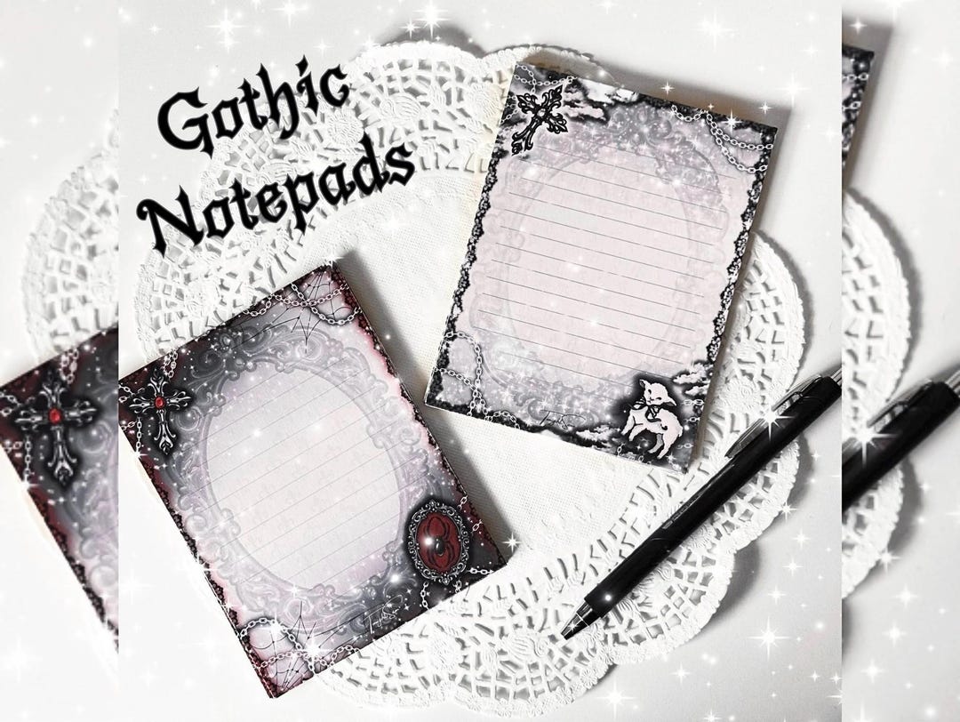 Halloween Gothic Notepad | Vampire Witch Writing Pad | Spooky ...
