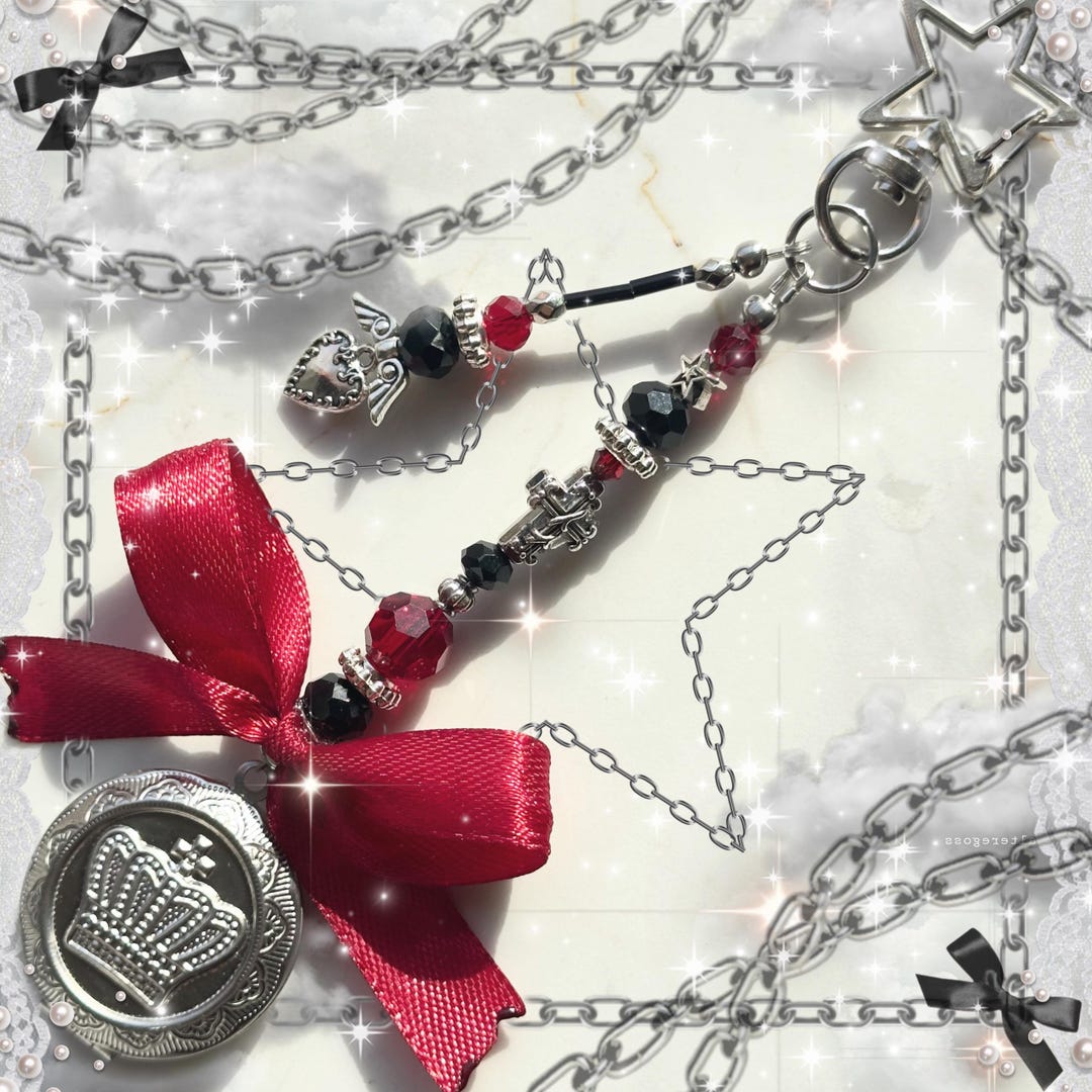 Goth Jewelry Y2K Grunge Beaded Jewelry Academia Keychains Punk Gift ...