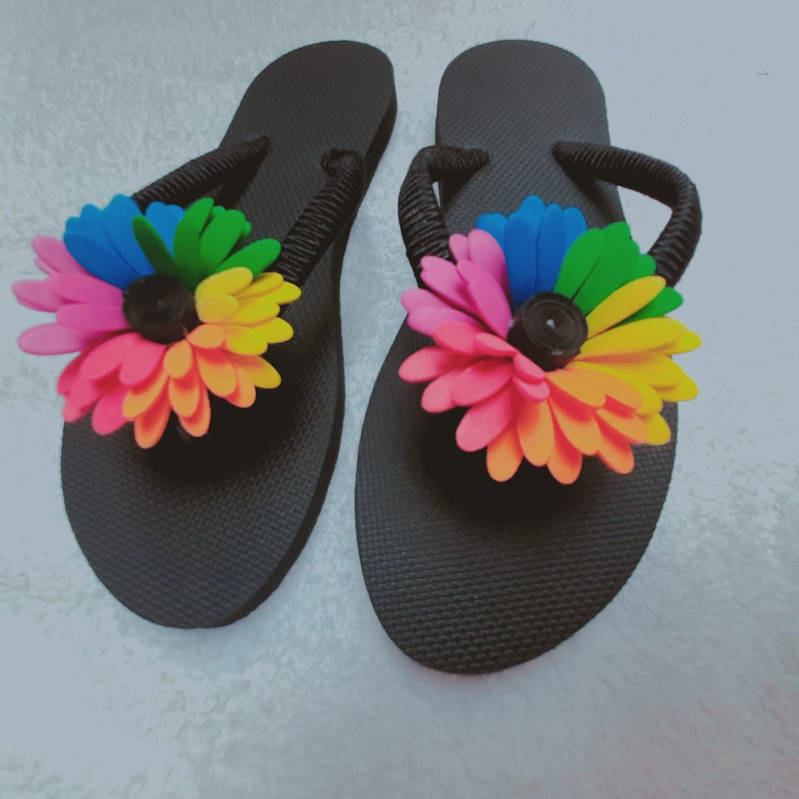 Gorgeous Rainbow Theme Bride to Be Flip Flops | Ladies , Teen Girls ...