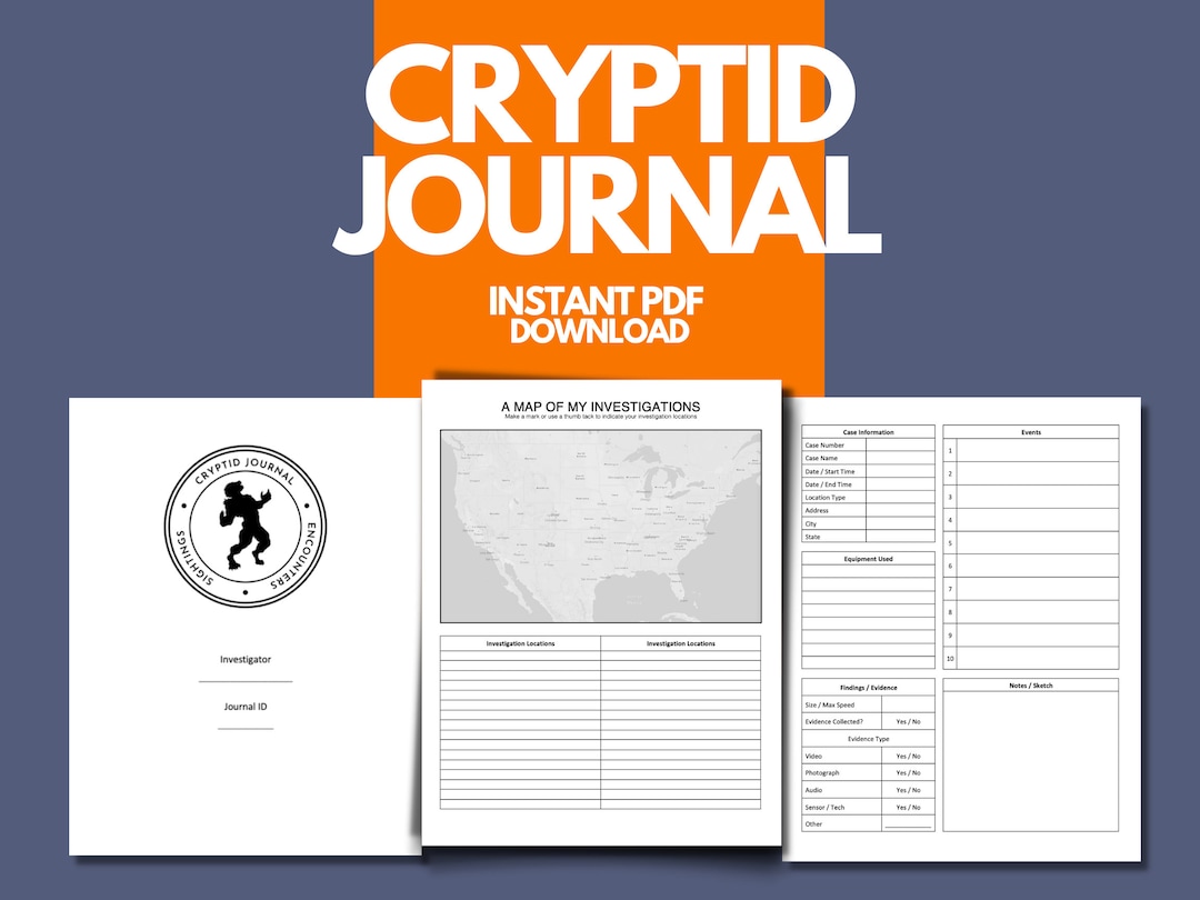 Cryptid Journal - Log Your Sightings of Werewolves, Mothman, Dogman ...