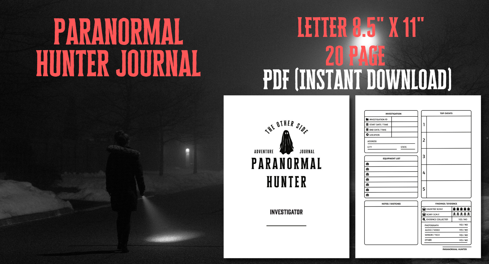 Paranormal Hunter Journal With Starter Guide, Great for Ghost ...