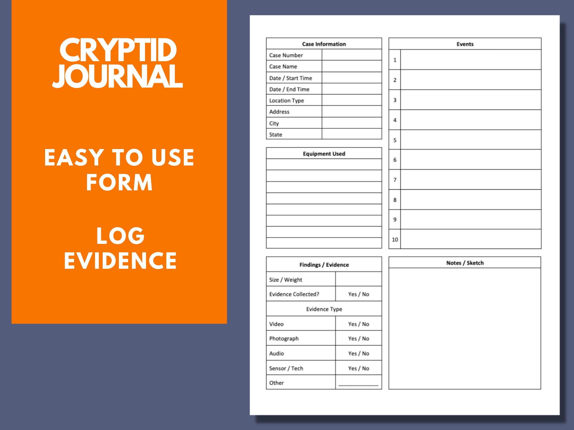 Cryptid Journal Log Your Sightings of Werewolves Mothman - Etsy