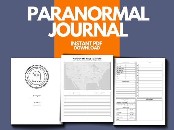 Paranormal Journal Handy for Ghost Hunting Paranormal - Etsy