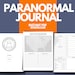 Paranormal Journal - Handy for Ghost Hunting, Paranormal Investigations ...