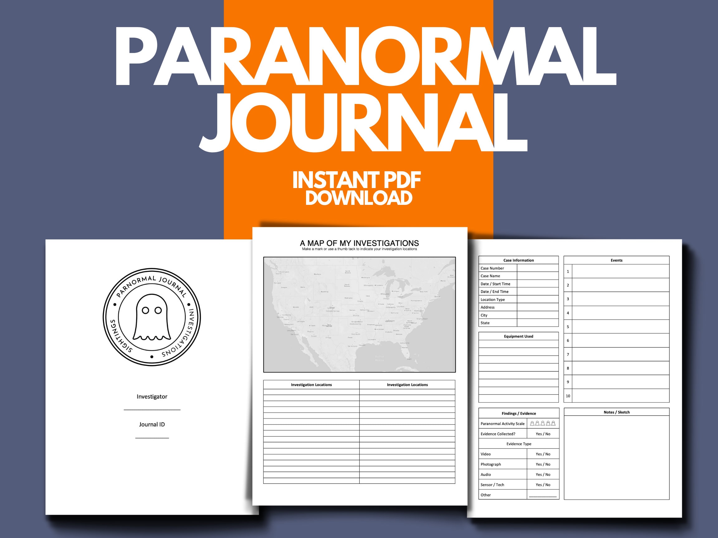 Paranormal Journal - Handy for Ghost Hunting, Paranormal Investigations ...