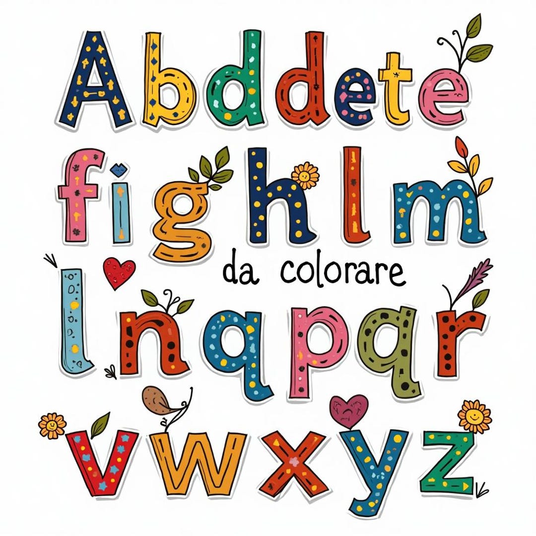 Alphabet Coloring Pages, Lowercase Letters, A4, Educational Art for ...