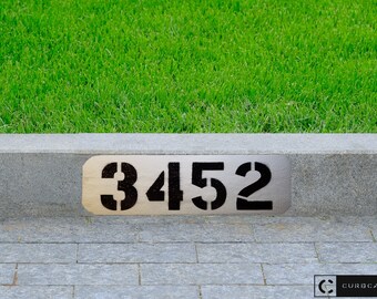Curb. Number Decal - Etsy
