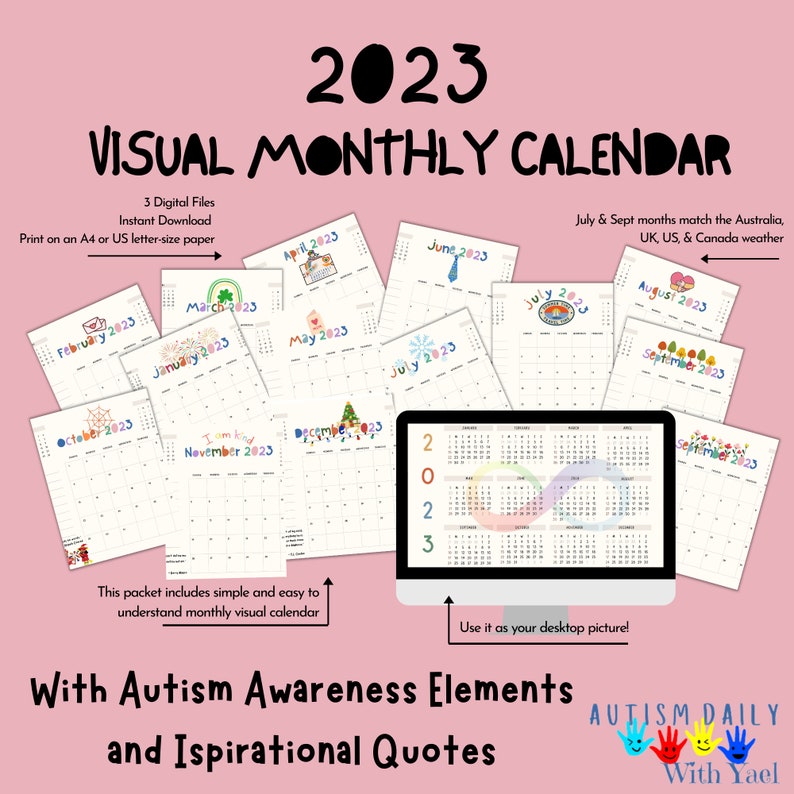 Autism Bundle Templates, All About Me, Medical Binder, Visual Monthly ...