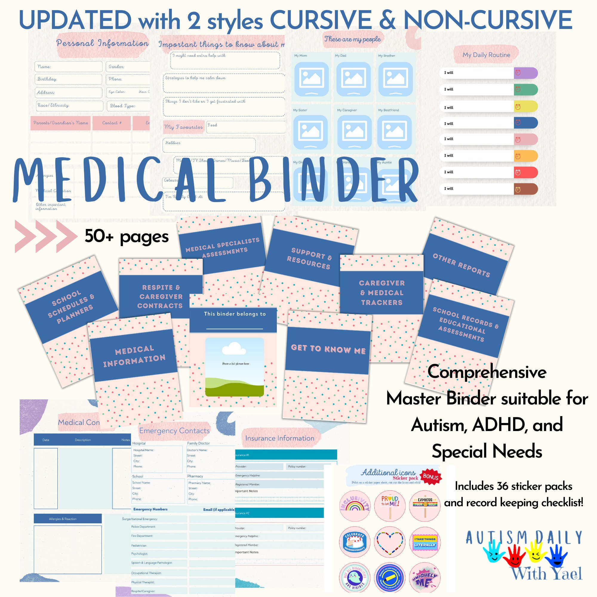 Ultimate Medical Binder for Autism, ADHD, Special Needs, Care Master ...