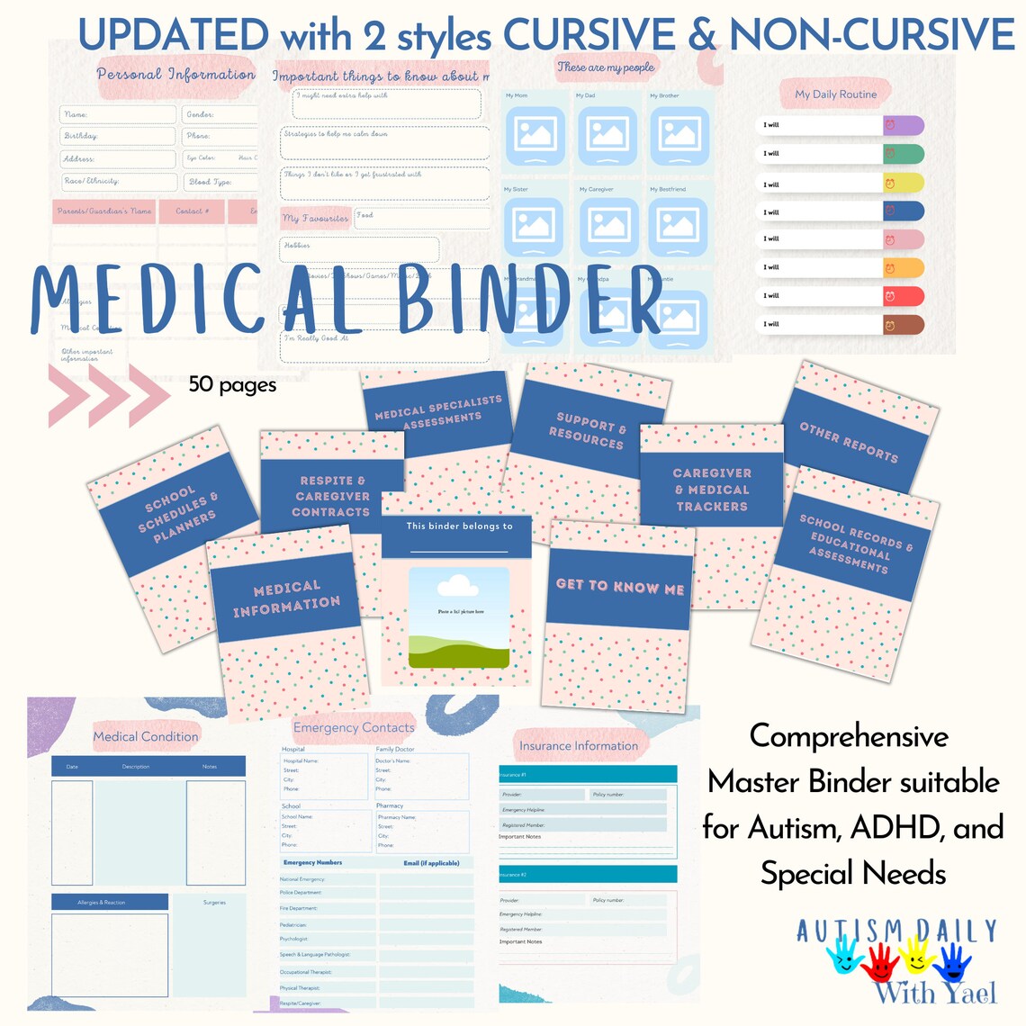 Ultimate Medical Binder for Autism ADHD Special Needs Care - Etsy