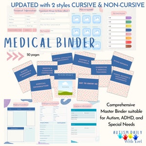 Ultimate Medical Binder for Autism ADHD Special Needs Care - Etsy
