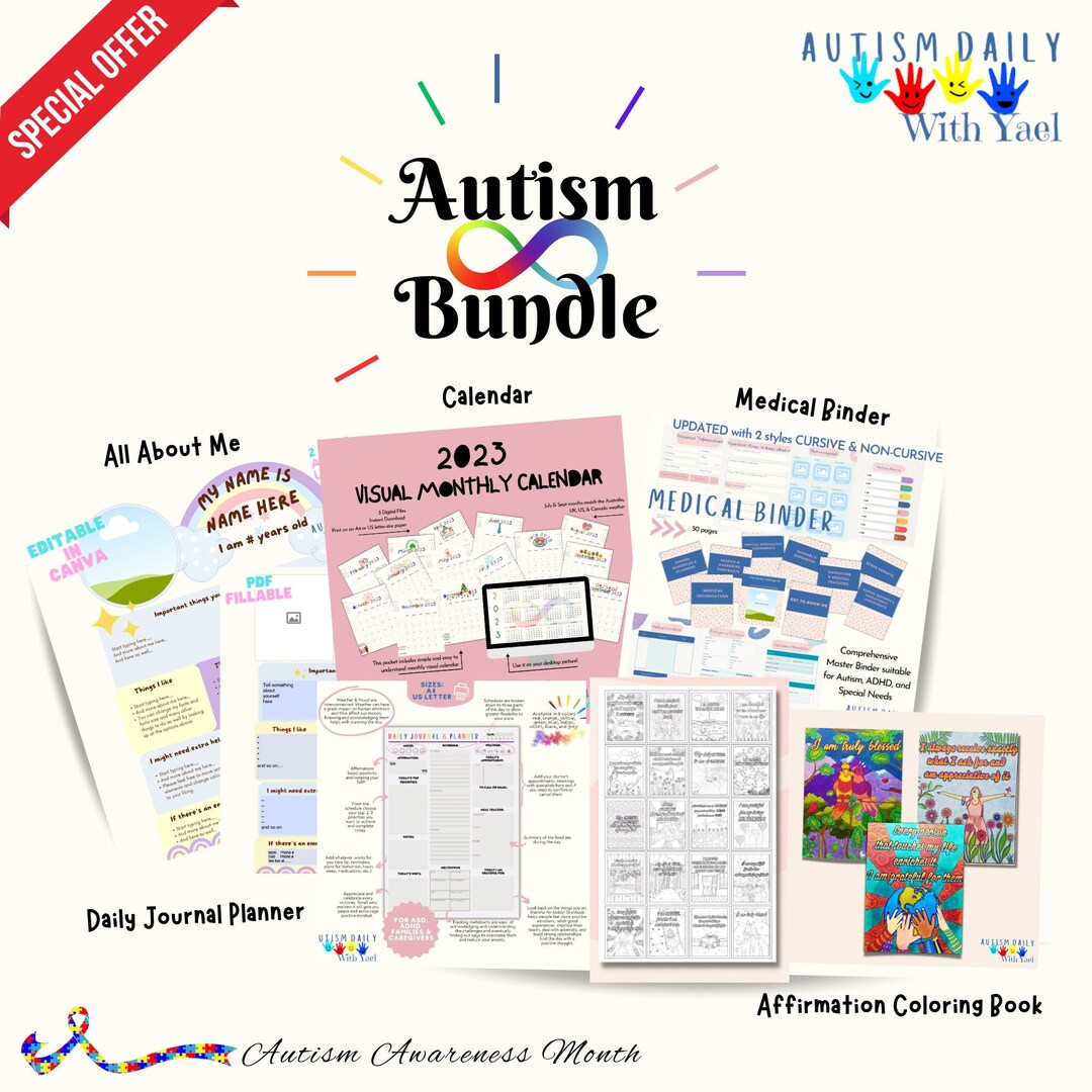 Autism Bundle Templates All About Me Medical Binder Visual - Etsy
