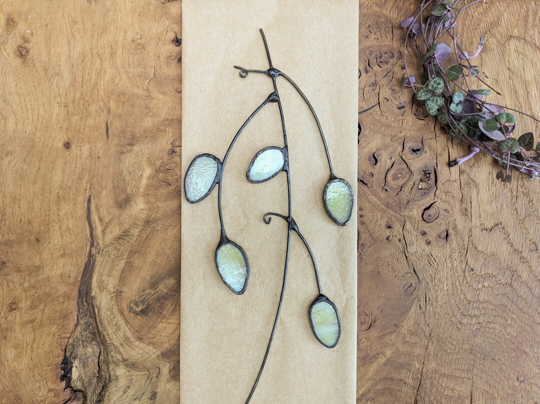 Stained Glass Hop Vine, Tiffany Suncatcher, Hop Spray, Dried Flower ...