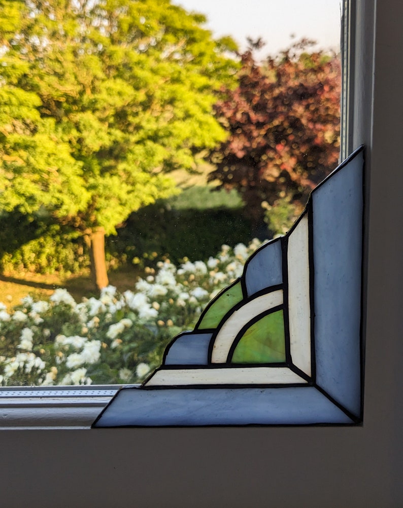 Stained Glass Patterns for 3 X Art Deco Window Corner Accents ...