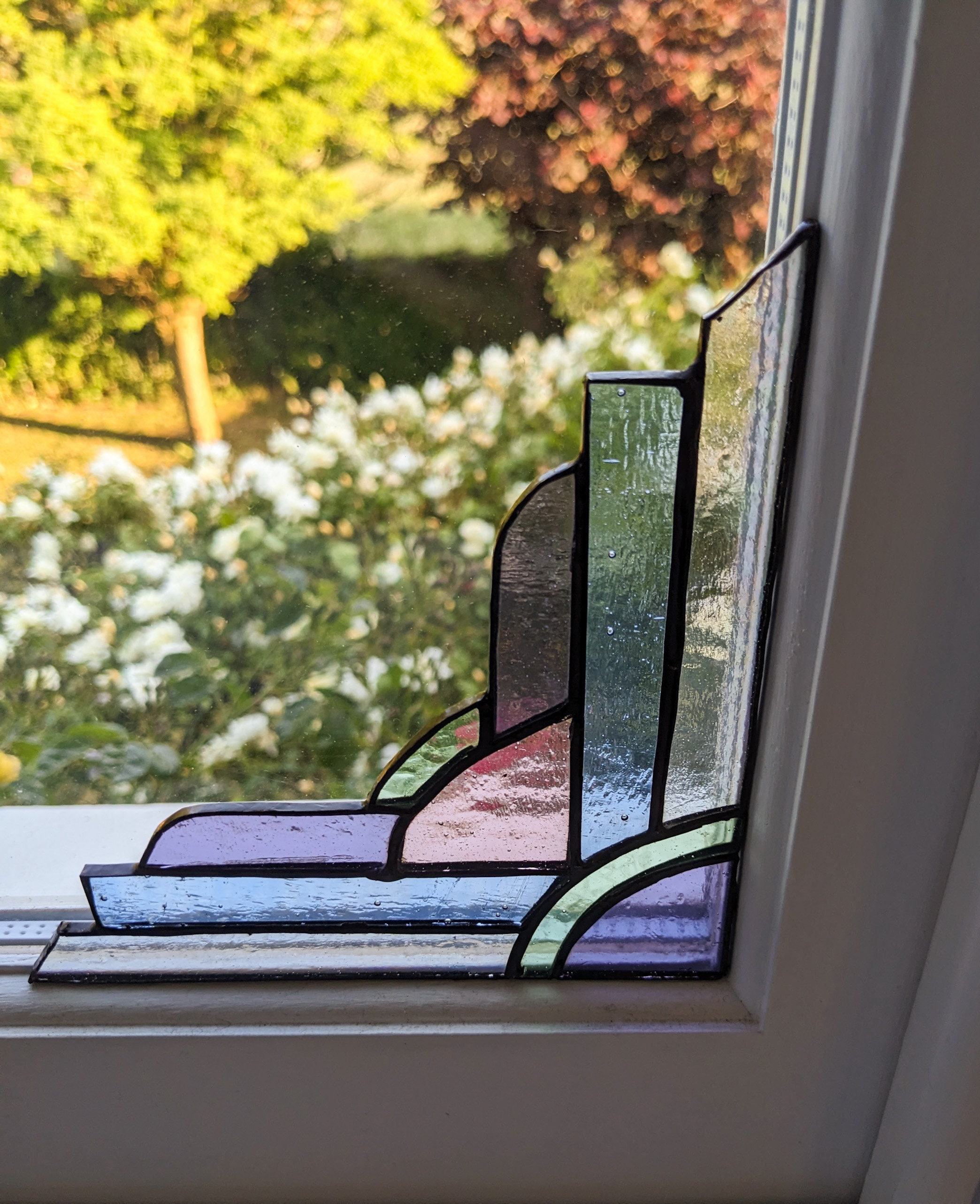 Stained Glass Patterns for 3 X Art Deco Window Corner Accents ...