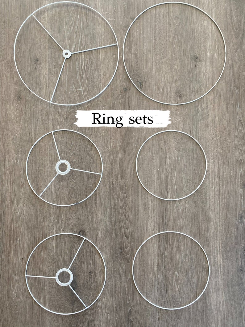 Lampshade Rings Frame Metal White Lampshades Rings Set Metal Rings DIY ...