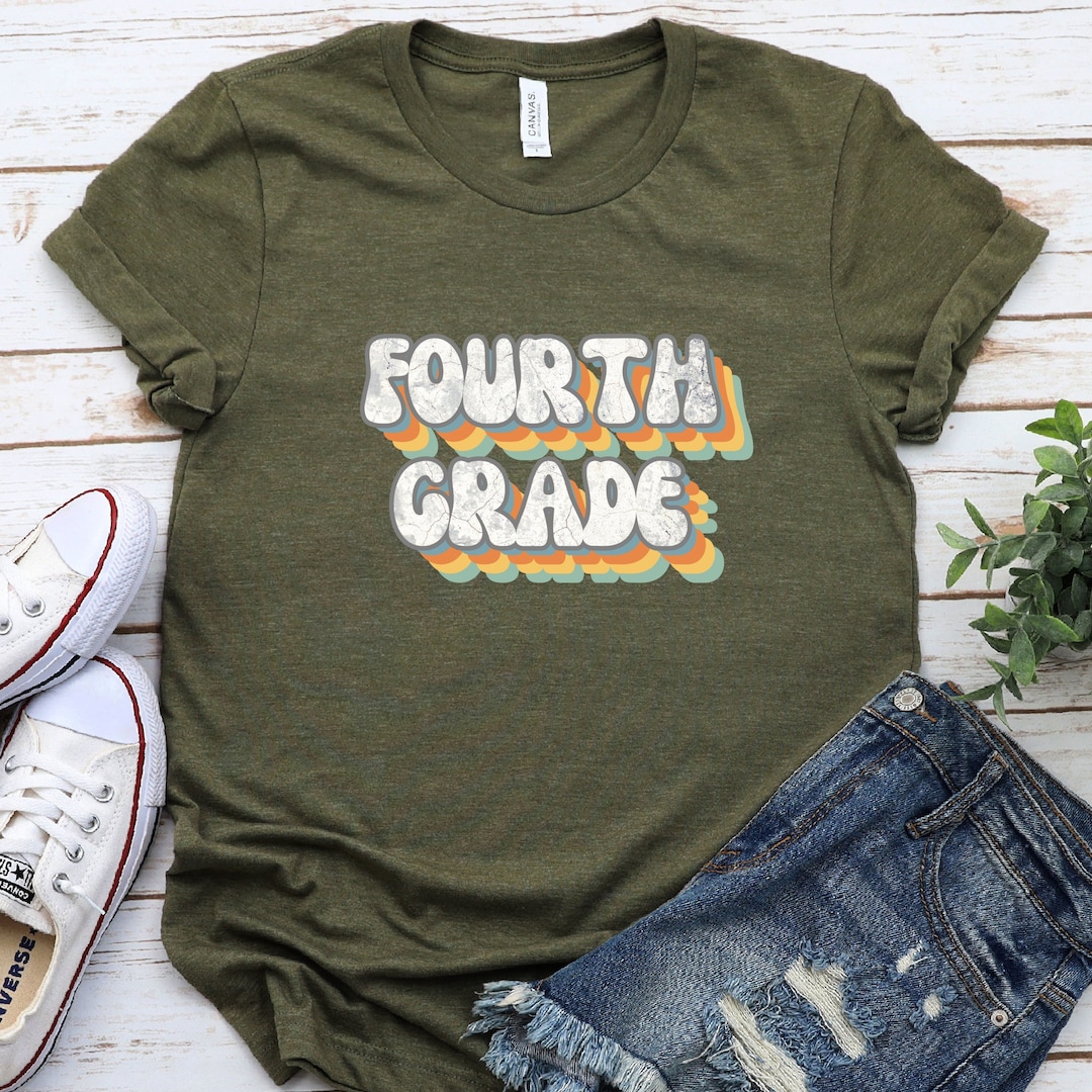 Fourth Grade Teacher Shirt: Retro School Team Tee - Etsy