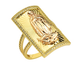 Holy Mary Gold Ring - Etsy