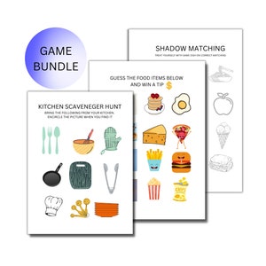 KIDS Pretend Play Menu | Games BUNDLE | Kids Restaurant Menu | Digital ...