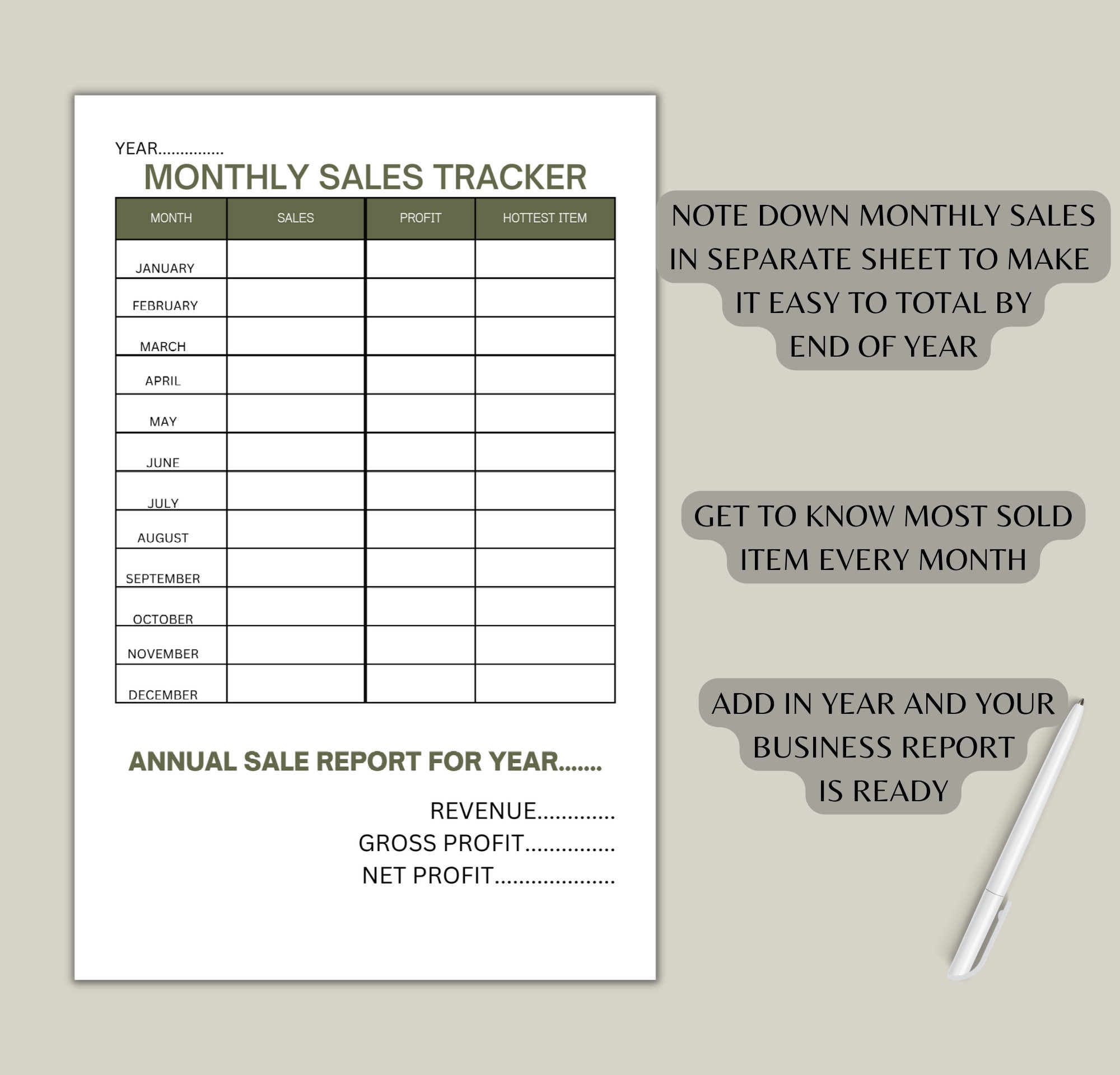 Sales Log Printable Daily Sales Tracker Sale Template Website Sales ...