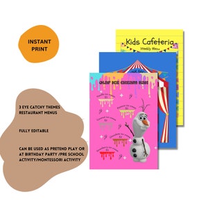 Kids Pretend Play Restaurant Menu| Kids Visual Recipe| Flameless Recipe ...