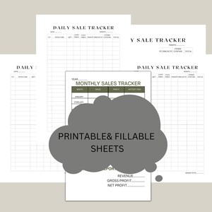 Sales Log Printable | Daily Sales Tracker | Sale Template | Website ...