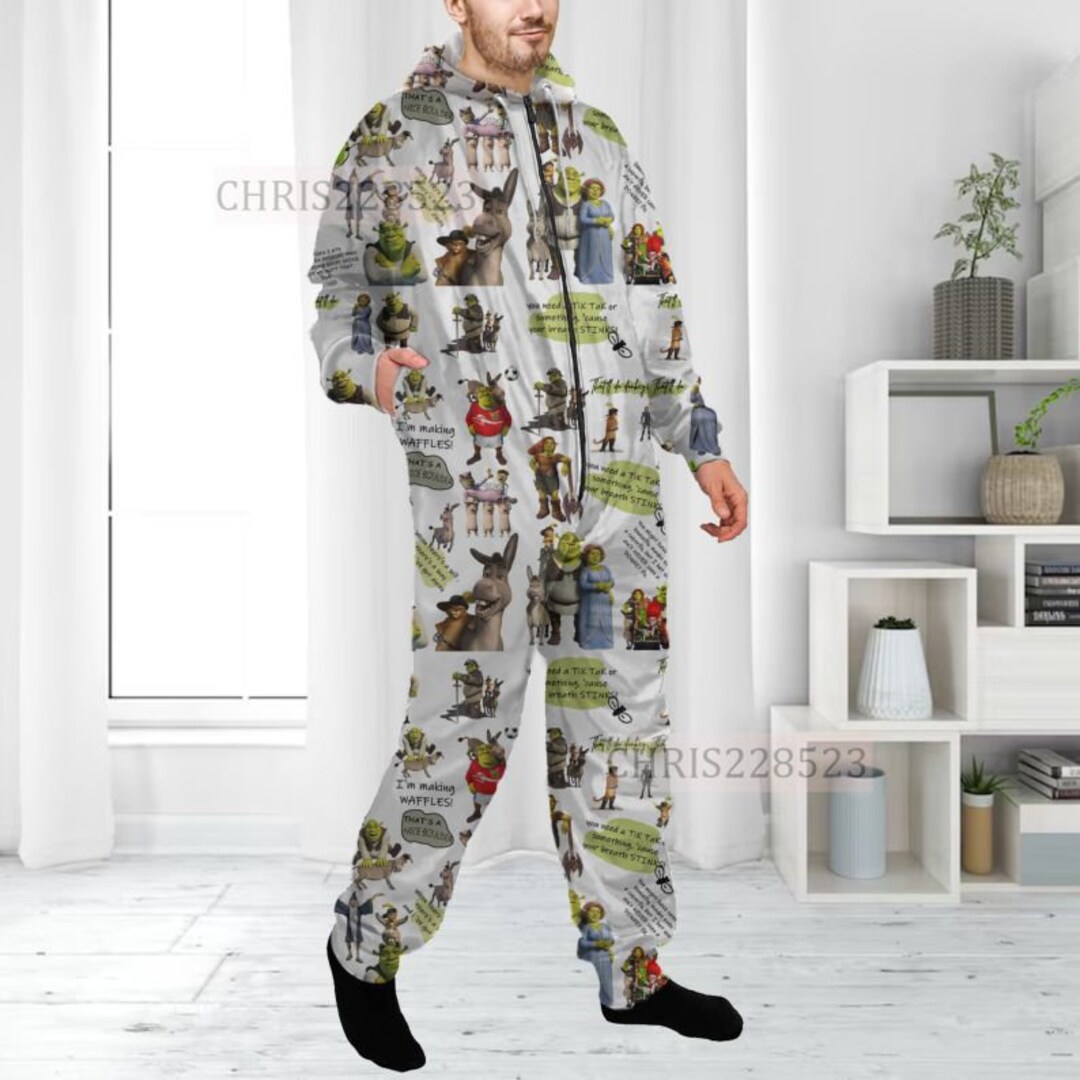 Shrek Movie Onesie Pajamas Shrek Movie Zipper One-piece - Etsy
