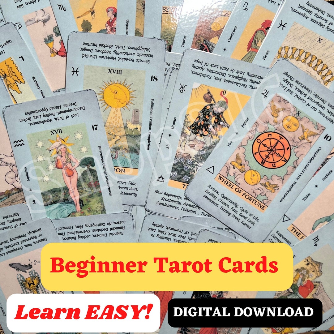 PRINTABLE Tarot Deck Cards for Beginners, Tarot Spreads, Tarot Deck ...