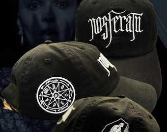 Classic Vampire Nosferatu Embroidered Flat Bill Cap Snapback Hat - Etsy