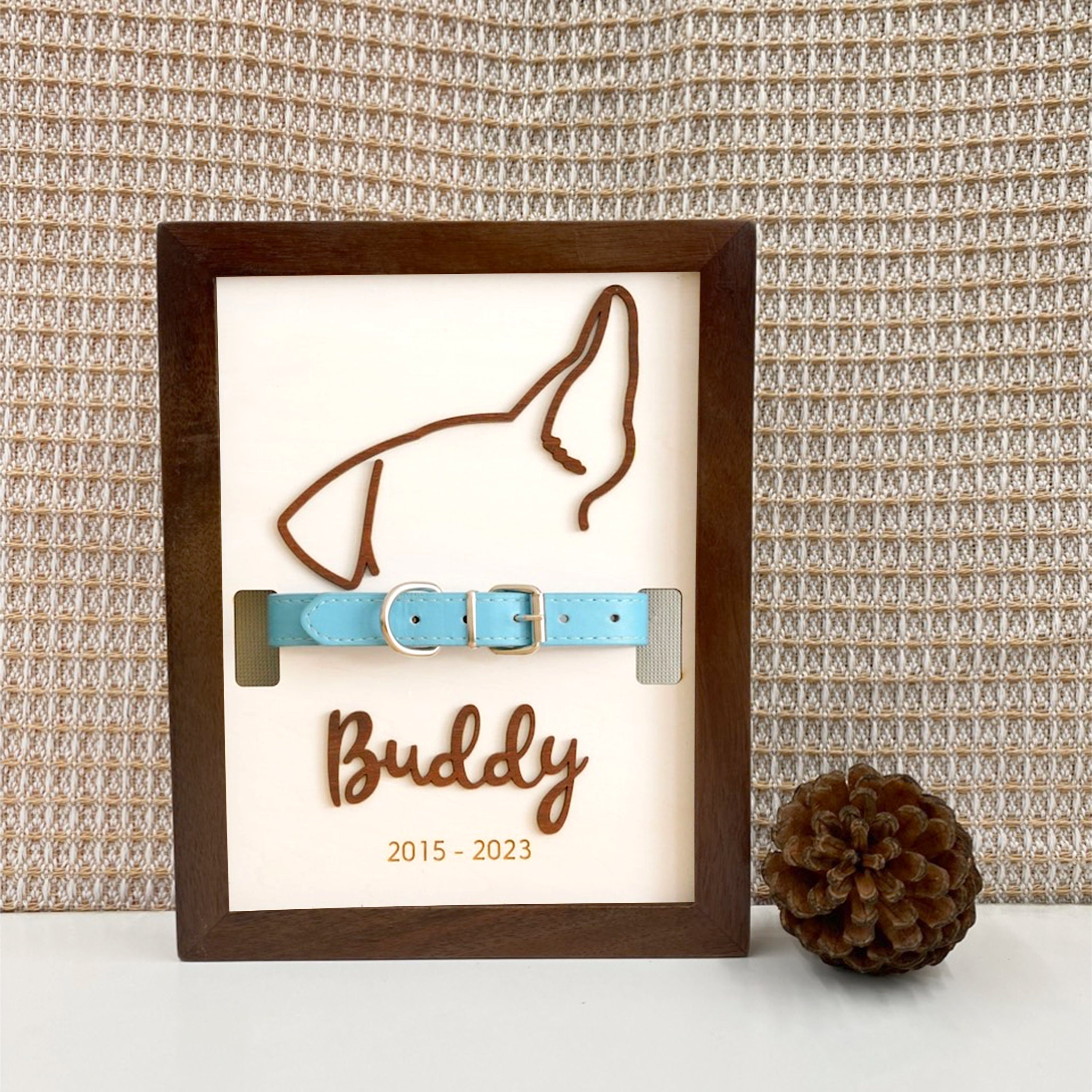 Custom Dog Ear Memorial Sign, Dog Ear Framed Art, Framed Dog Ear Line ...