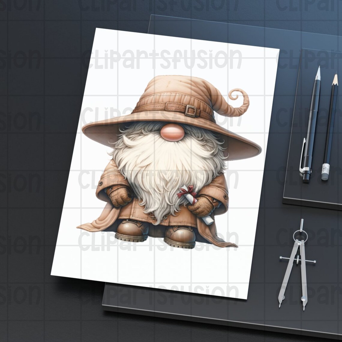 Graduation Gnome Clipart PNG Collection | Watercolor Nome Grad ...