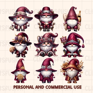 Jetset Gnomes Watercolor Clipart Collection | Wanderlust Gnome Graphic ...