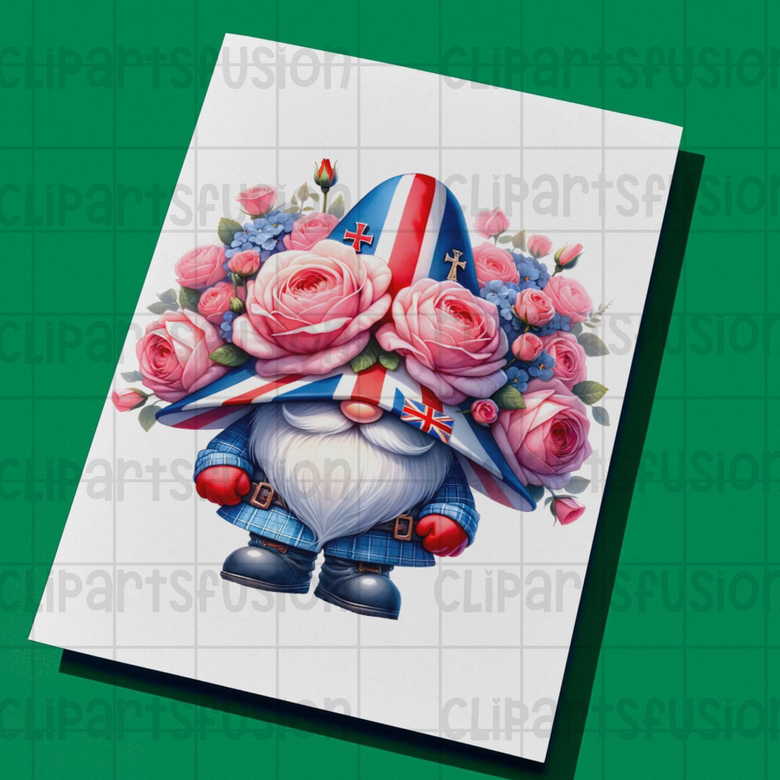 British Gnome Watercolor Clip Art | English Nome Graphics Collection ...