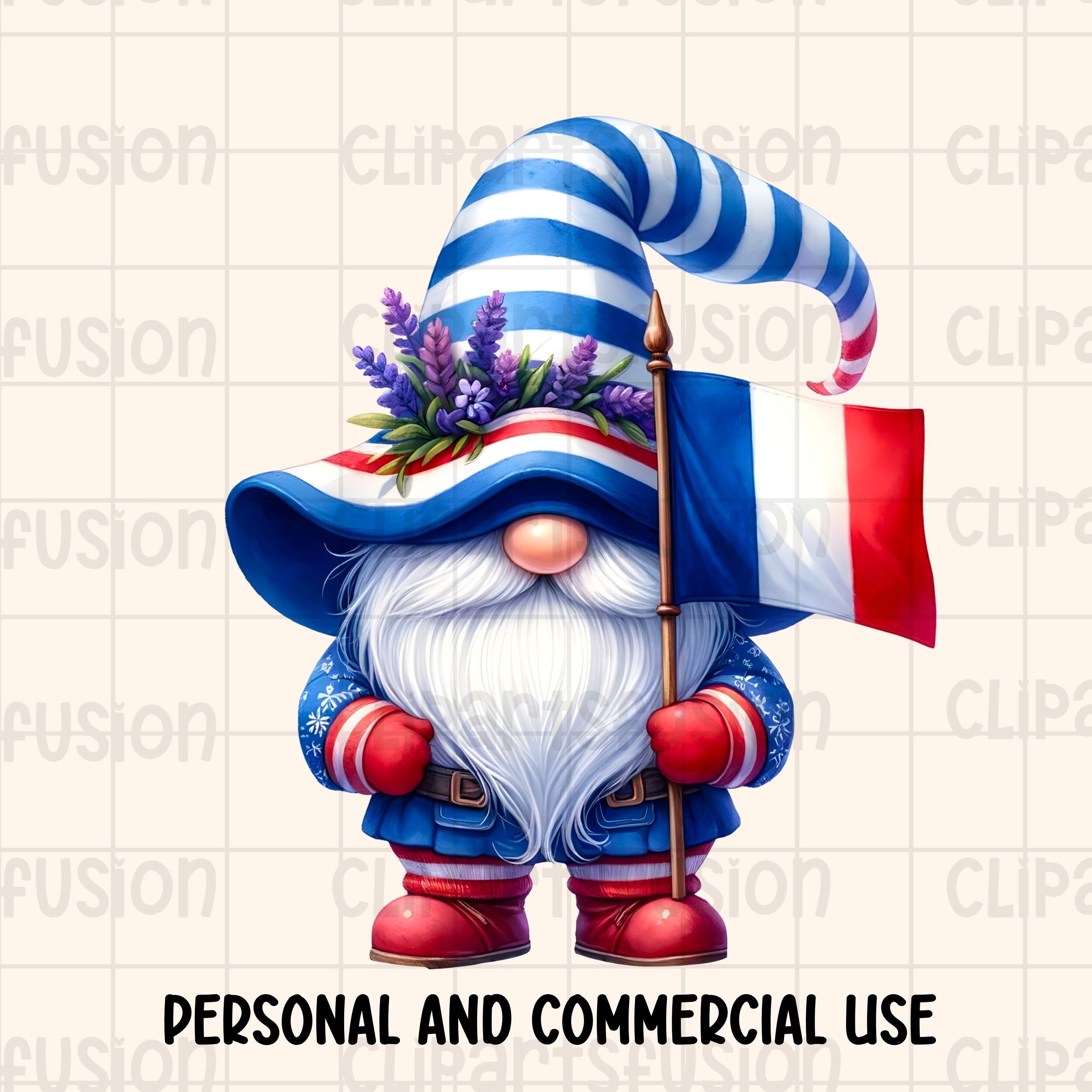 French Gnome Clipart Bundle | Travel to France Graphics Collection ...