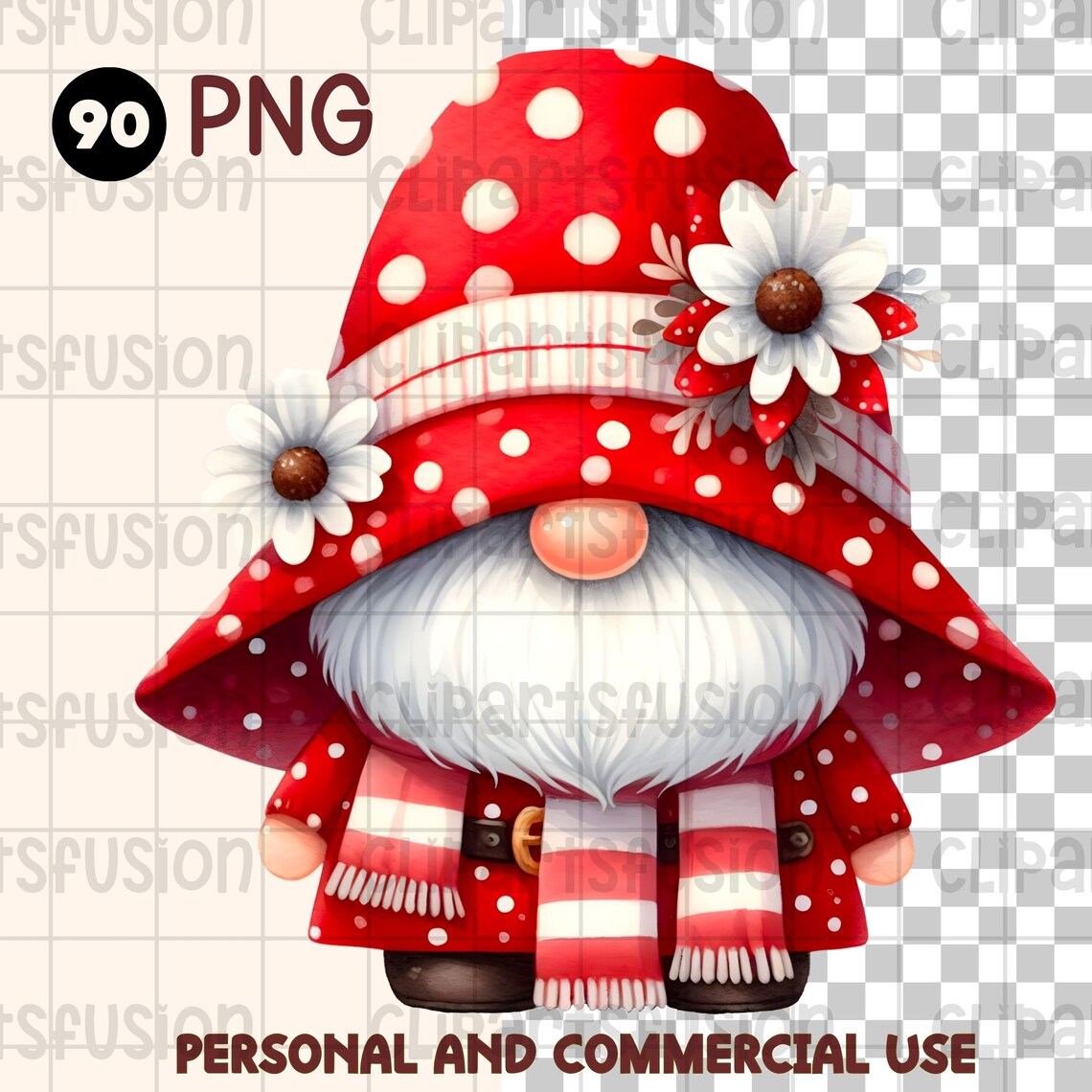 Danish Gnomes Clipart Set | Watercolor Cute Danish Nomes Collection ...