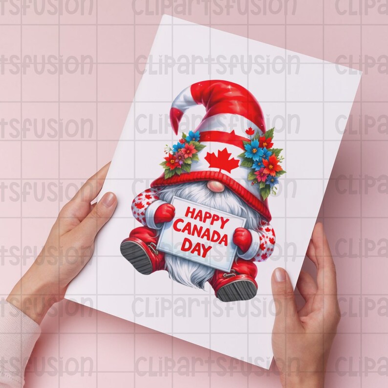1st of July | Canadian Gnome Watercolor Clipart Bundle | Cute Gnome ...
