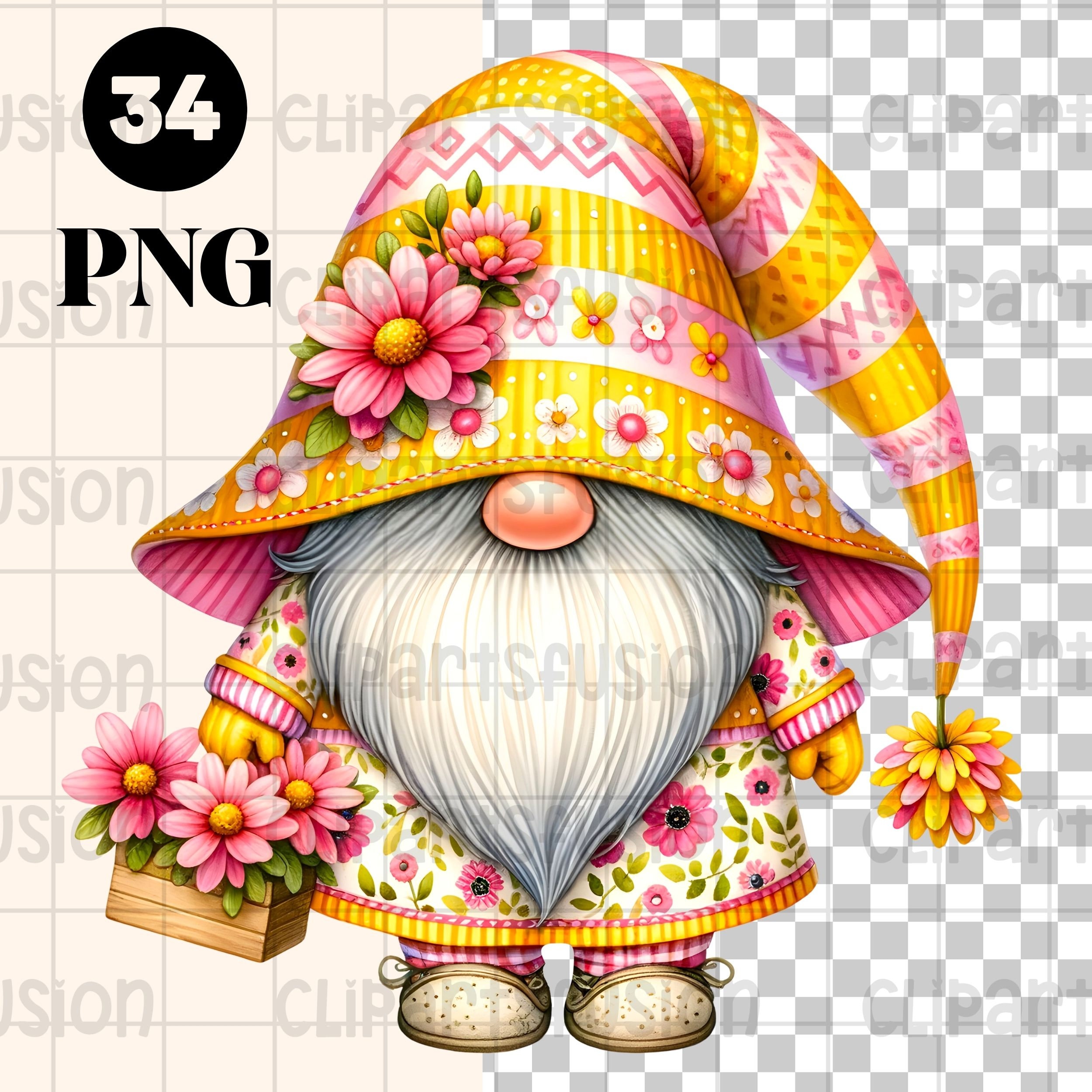 Gnome Watercolor Clipart, Rich Gnomes Collection in Summer,gnome ...