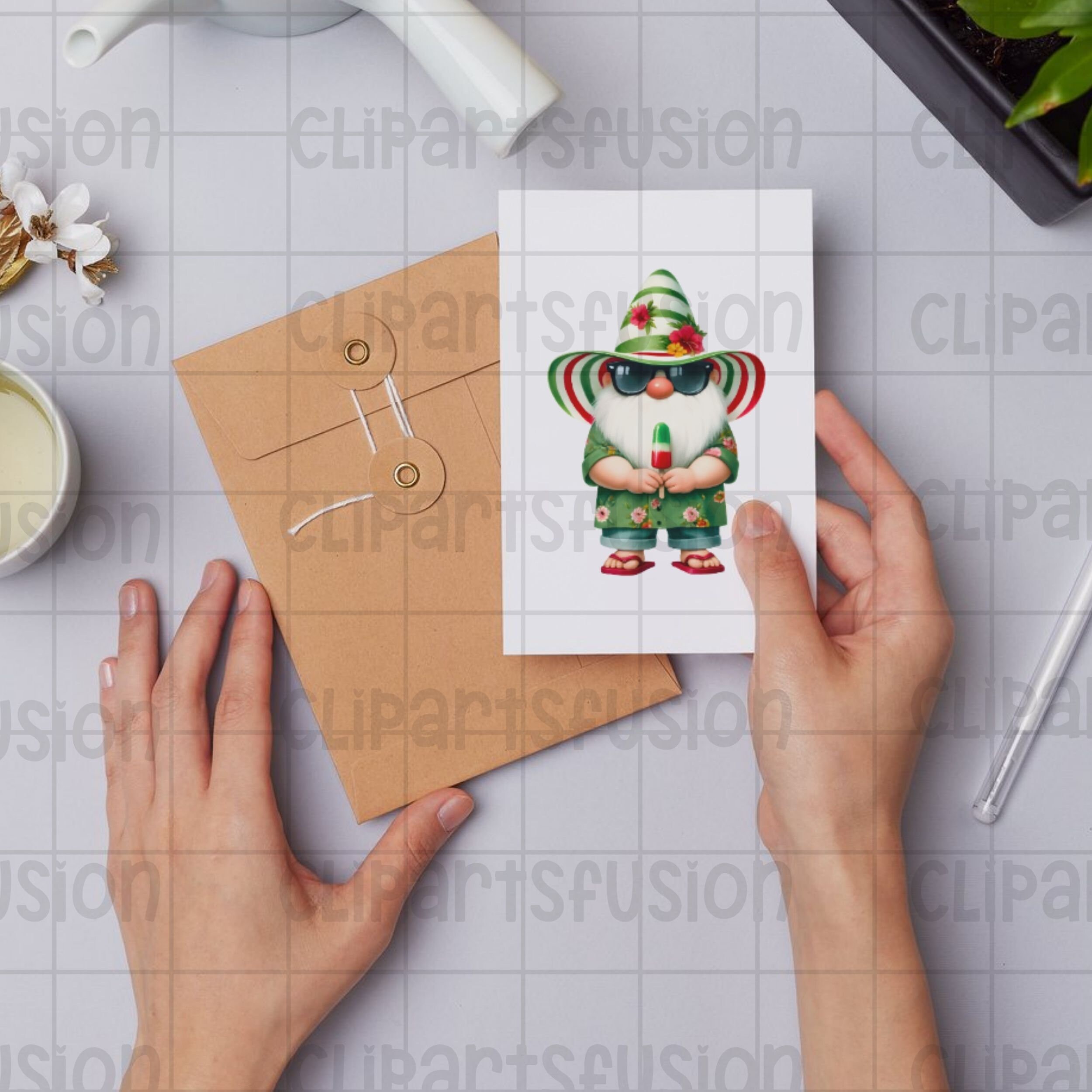 Italian Gnome Watercolor Clipart | Summer Travel Gnome Graphic ...