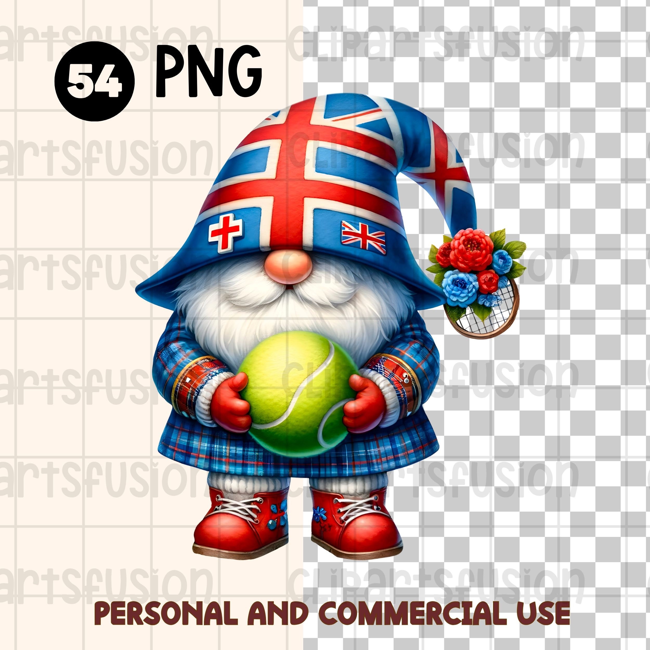 British Gnome Watercolor Clip Art | English Nome Graphics Collection ...