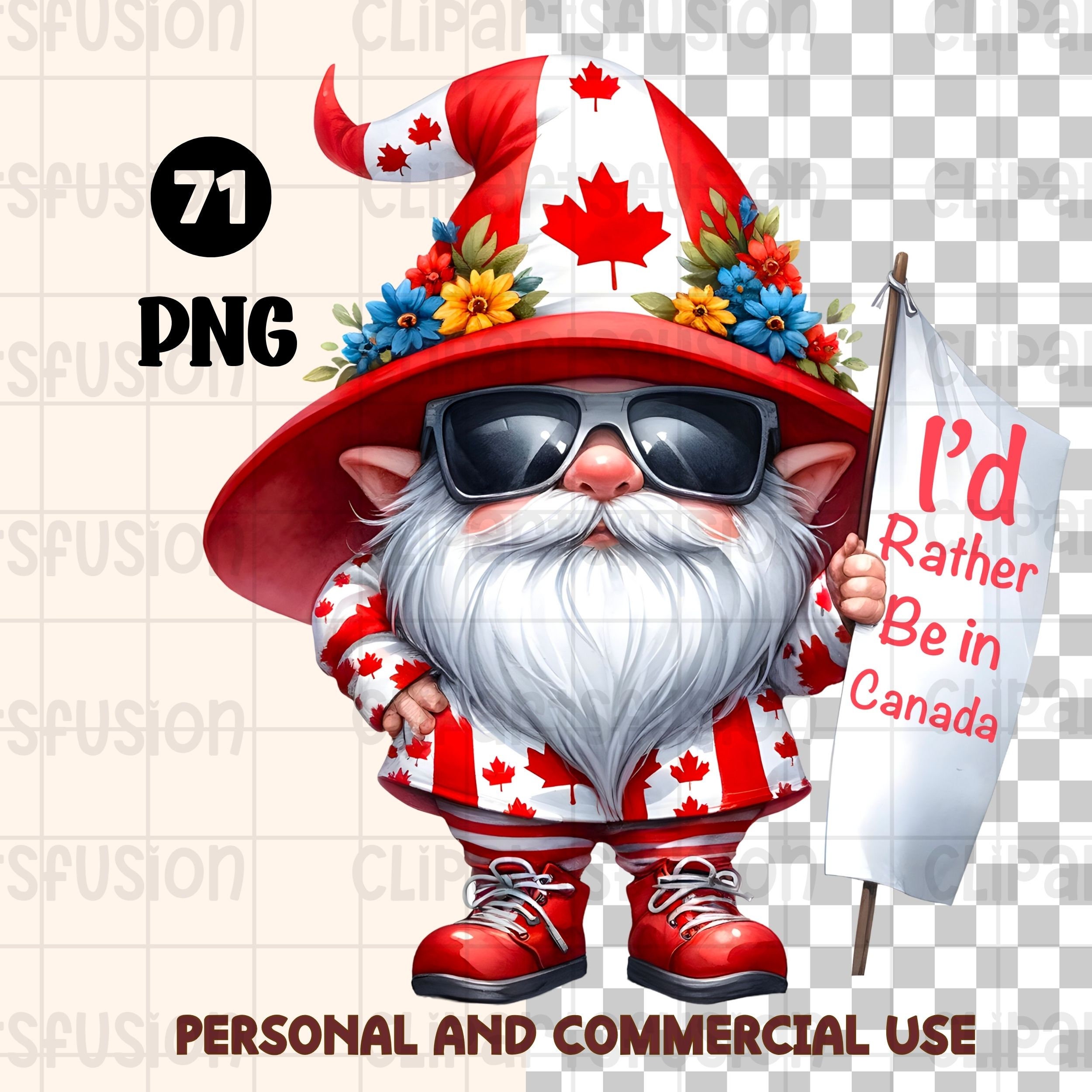 1st of July | Canadian Gnome Watercolor Clipart Bundle | Cute Gnome ...