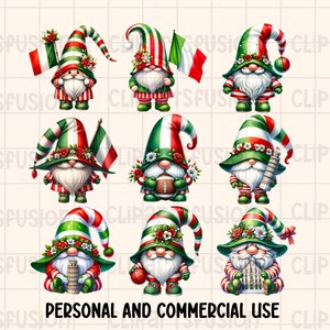 Italian Gnome Clipart Set | Travel Gnome to Italy | 58 PNG Culture ...