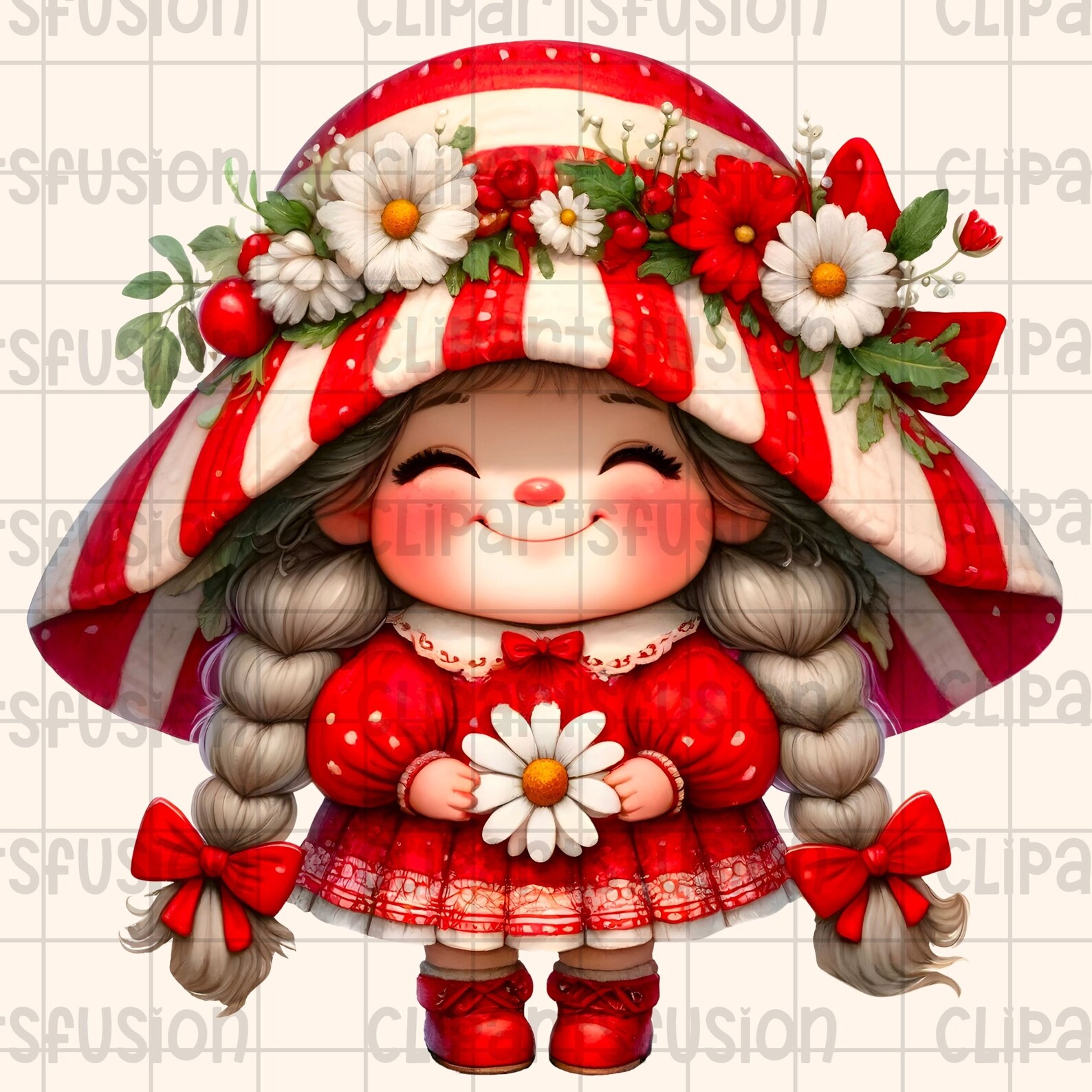 Watercolor Happy Danish Girls Clipart Set | Cute Girls Graphics Bundle ...