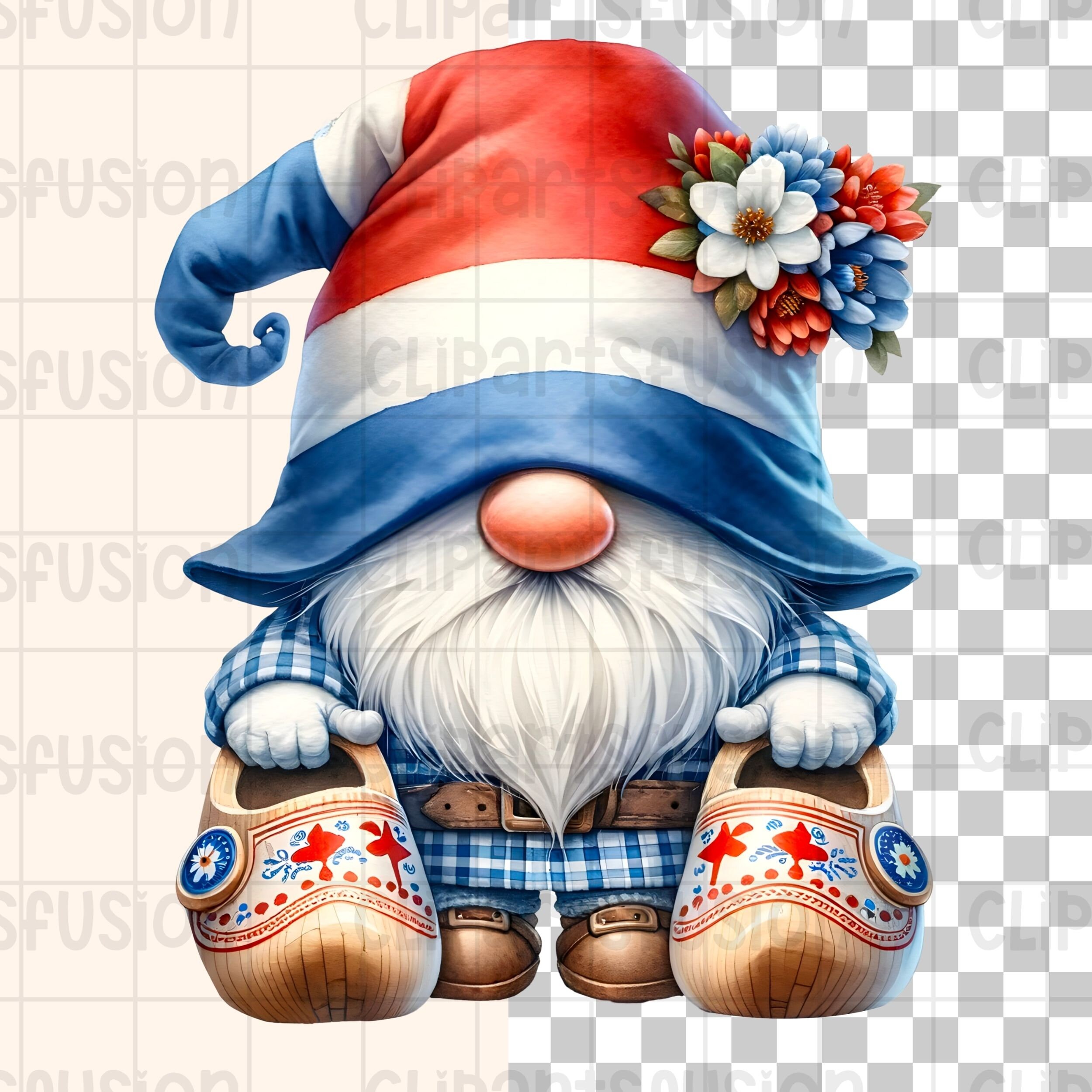 Dutch Gnome Clipart Bundle | 60 PNG Cute Nome Collection | Netherlands ...