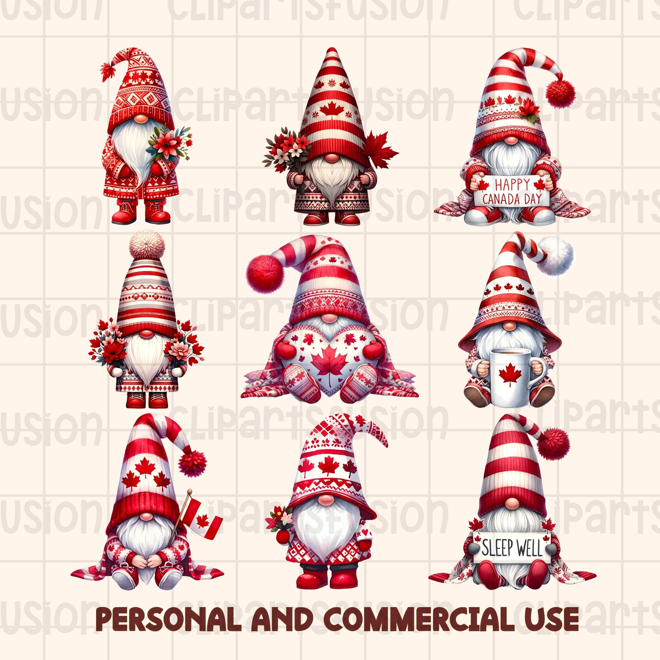 Canadian Gnome Clipart Bundle | 42 PNG Canadian Nomes Graphics ...