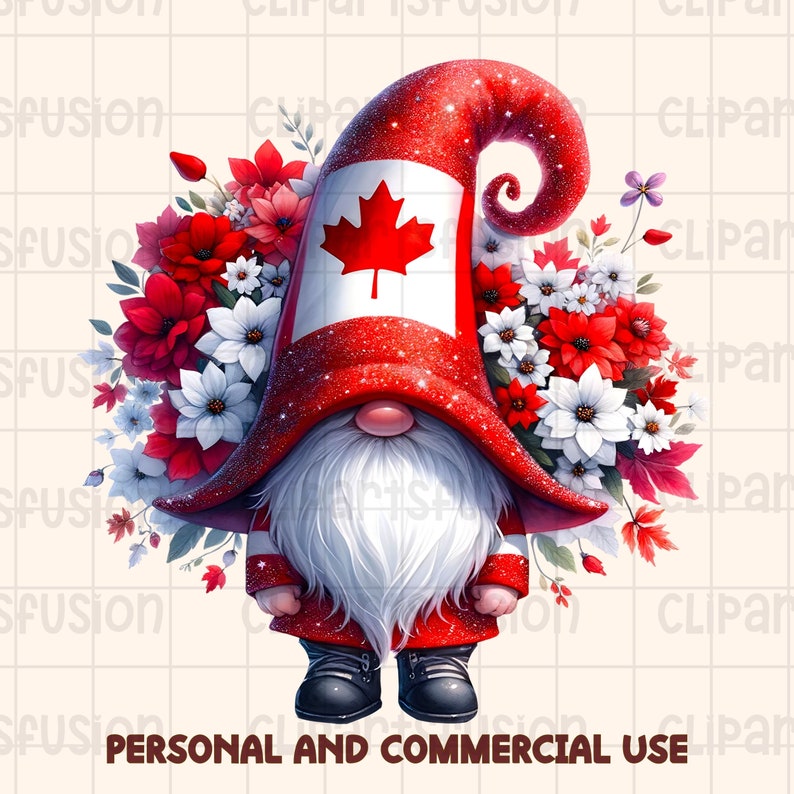 1st of July | Canadian Gnome Watercolor Clipart Bundle | Cute Gnome ...