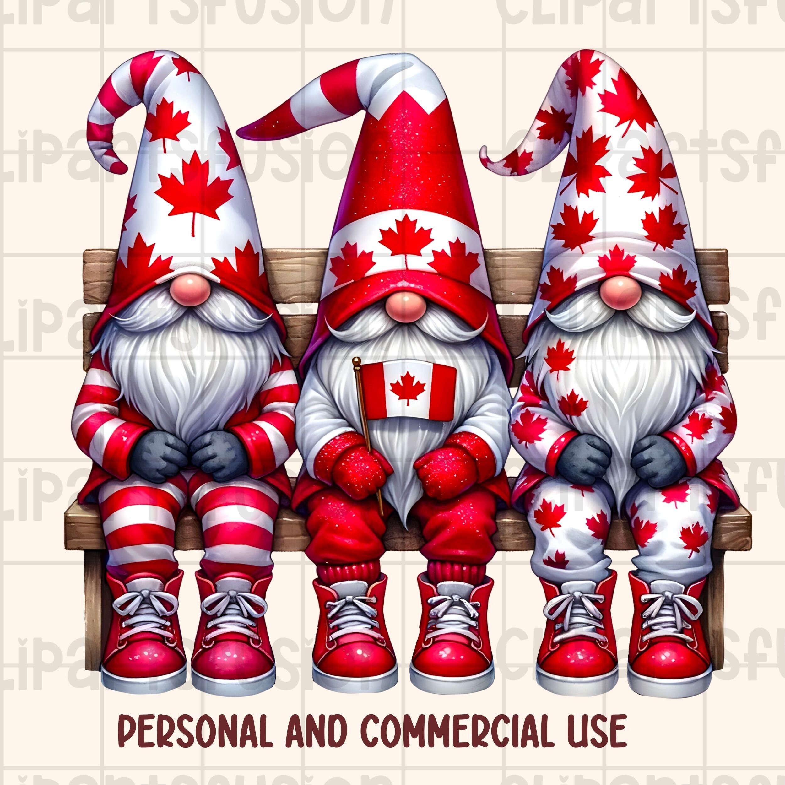 Canadian Gnome Watercolor Clipart Collection Set 6 | Independence Day ...